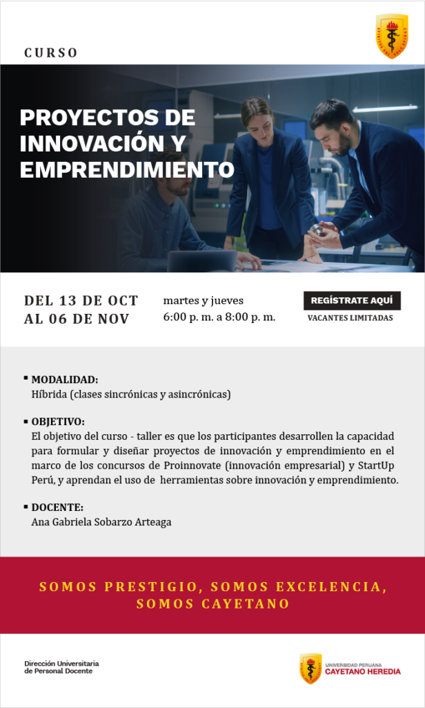 Curso – Taller: Proyectos de Innovación y Emprendimiento – Docentes